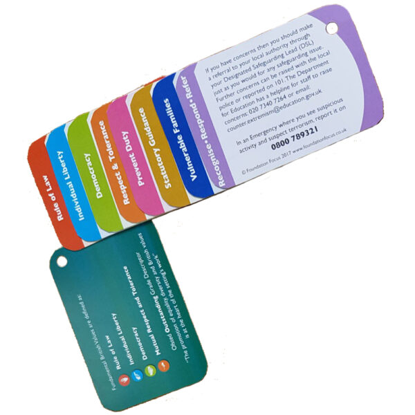 Fundamental British Values & Cultural Capital Key Ring Cards - MBK Group